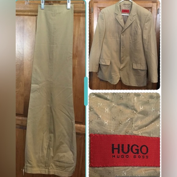 Hugo Boss | Suits & Blazers | Hugo Boss Tan Mens Suit Lightweight Wool ...